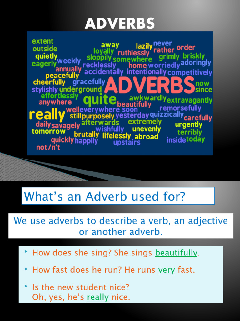 Unit 1-Adverbs | PDF | Adverb | Morphology