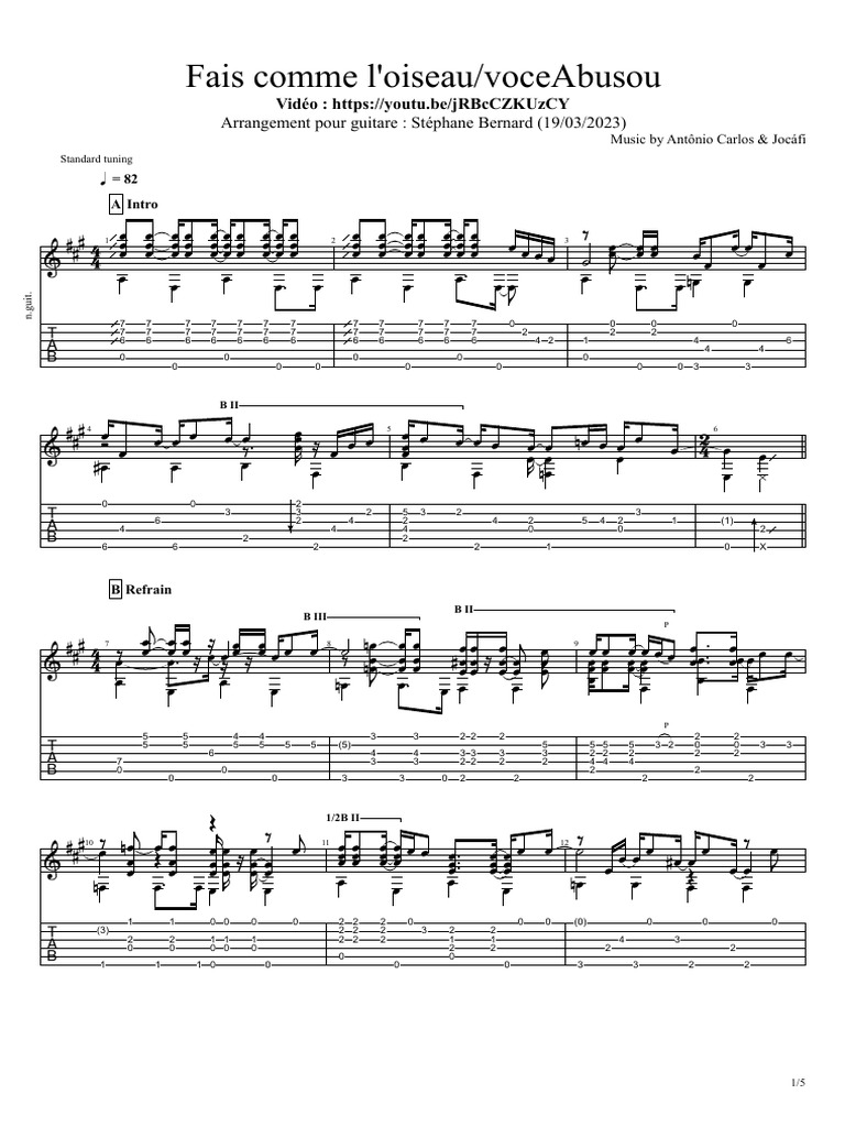 Fais Comme L'Oiseau Partition | PDF
