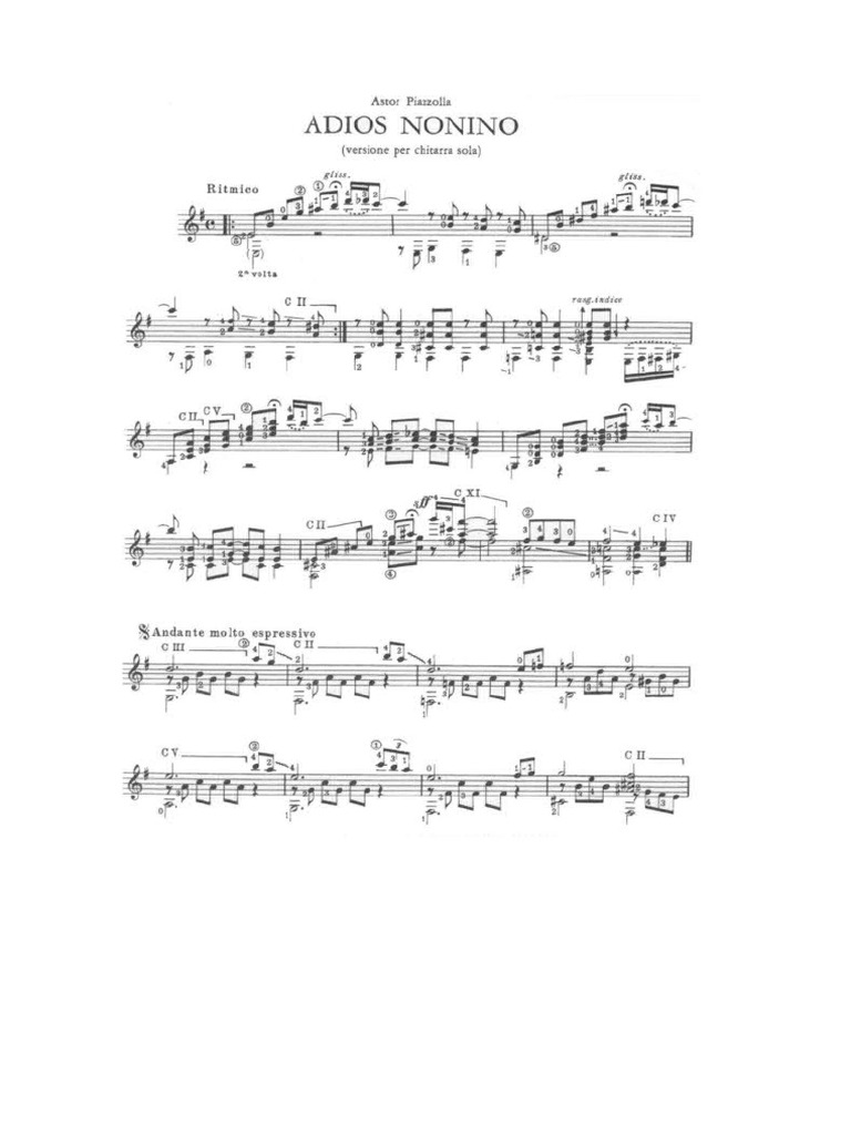 Adios Nonino Partitura | PDF