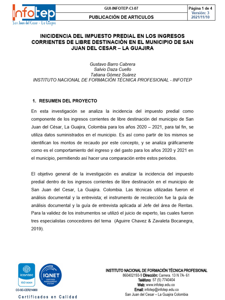 Gui Infotep Ci 07 | PDF | Colombia | Red mundial