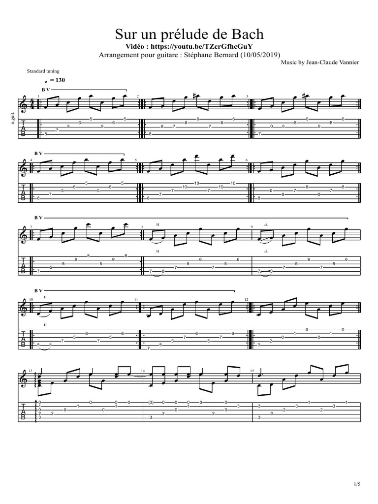 Sur Un Prelude de Bach Partition | PDF | Classical Music