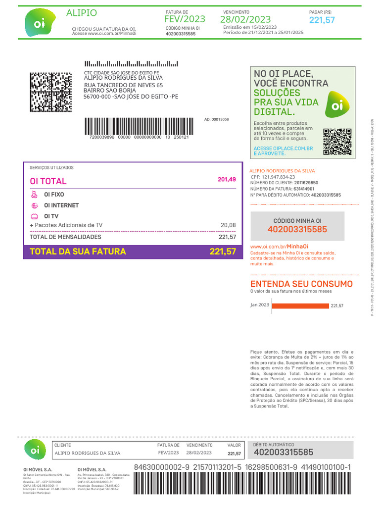 Exemplo de Comprovante de Endereço | PDF