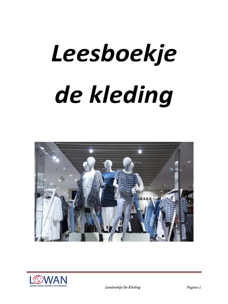 Leesboekje Thema5 de Kleding | PDF