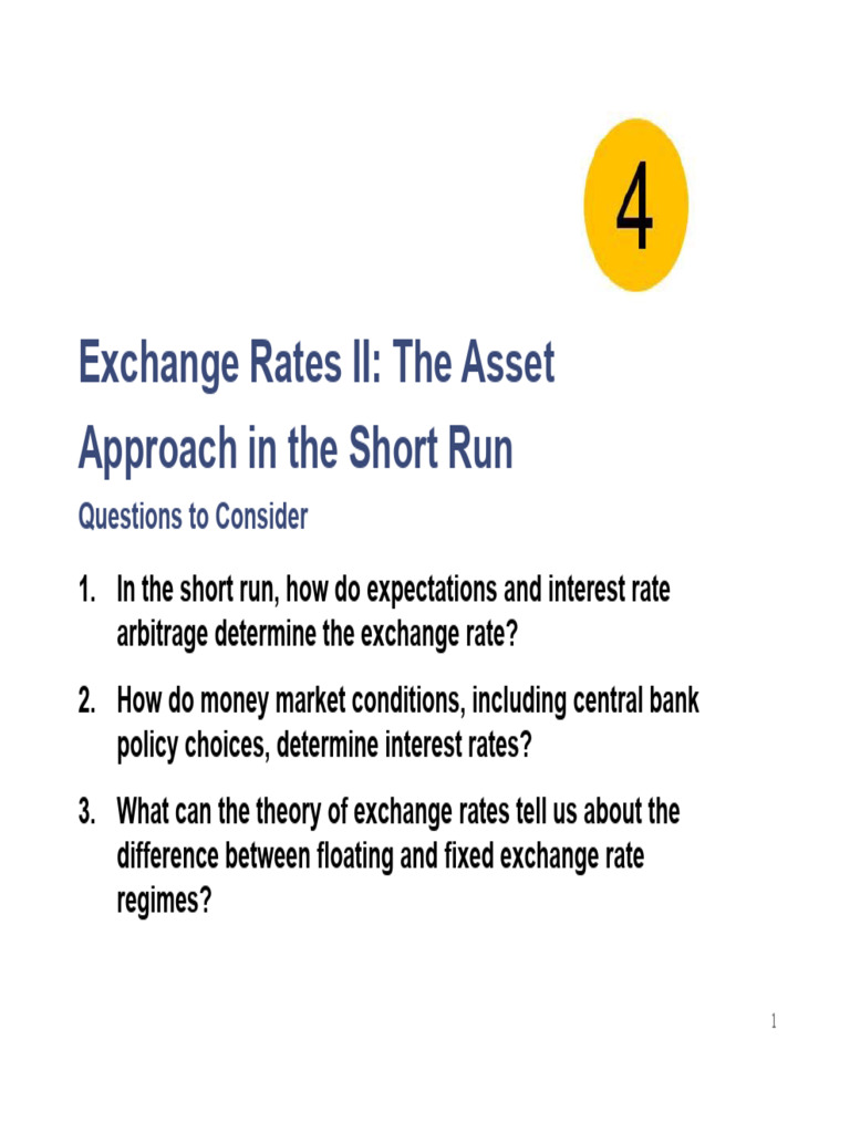 Lecture Slides Chapter 04 | PDF | Long Run And Short Run | Exchange Rate Lecture Slides Chapter 04 | PDF | Long Run And Short Run | Exchange Rate