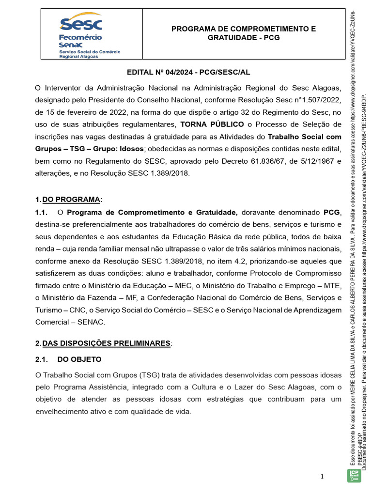 EDITAL TSG 2024 VersaoImpressao | PDF