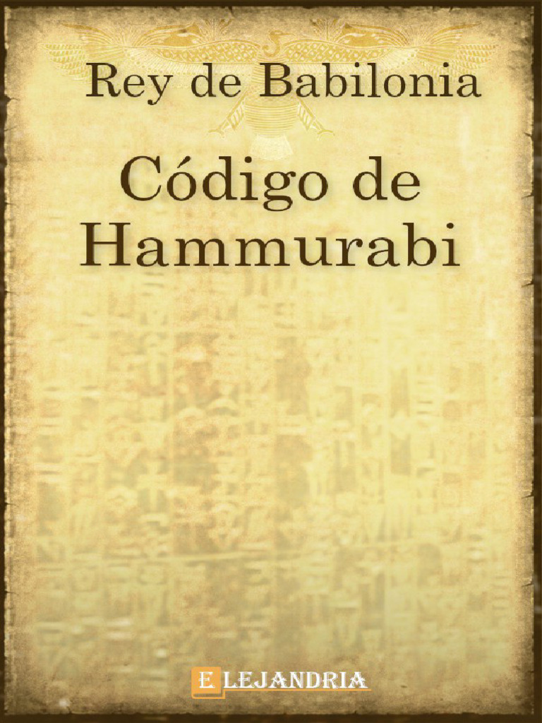 Codigo De Hammurabi Hammurabi Pdf Hammurabi Esclavitud