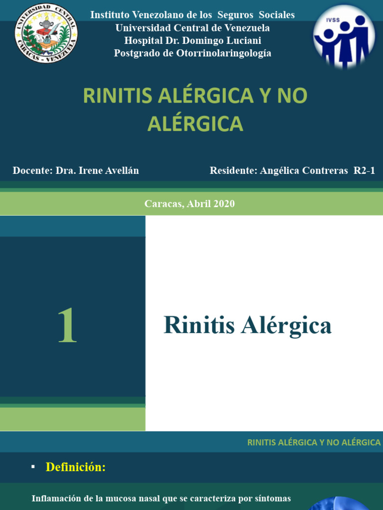 Rinitis Alérgica: Diagnóstico y Tratamiento | PDF | Alergia | Inmunoterapia