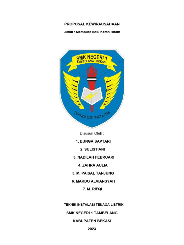 Proposal Kewirausahaan: Judul: Membuat Bolu Ketan Hitam | PDF | Memasak ...