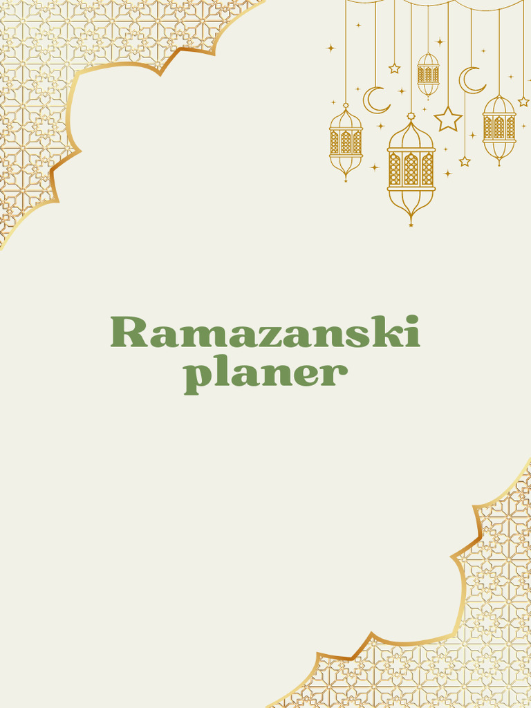 Ramazanski Planer | PDF