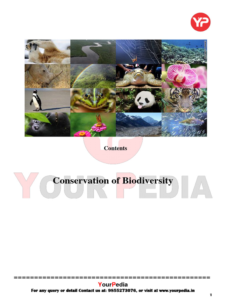 Conservation of Biodiversity | PDF | Conservation Biology | Biodiversity