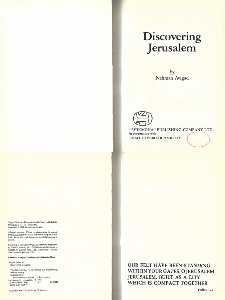 Discovering Jerusalem | PDF