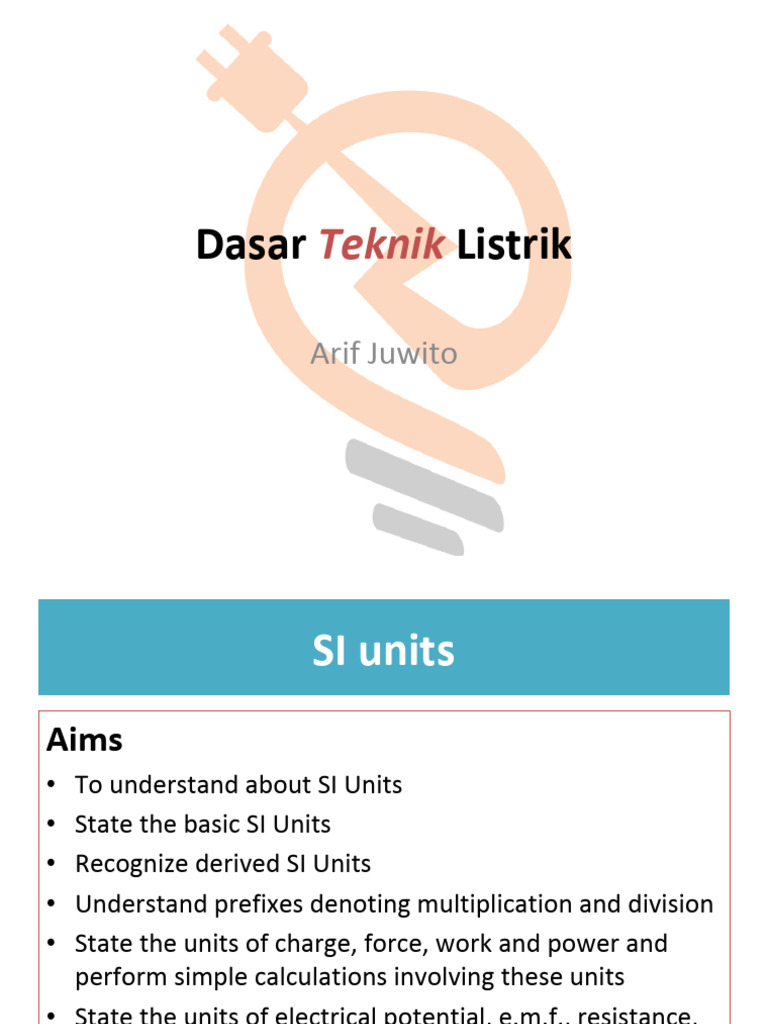 Modul1 (Dasar Teknik Listrik) | PDF | International System Of Units | Volt