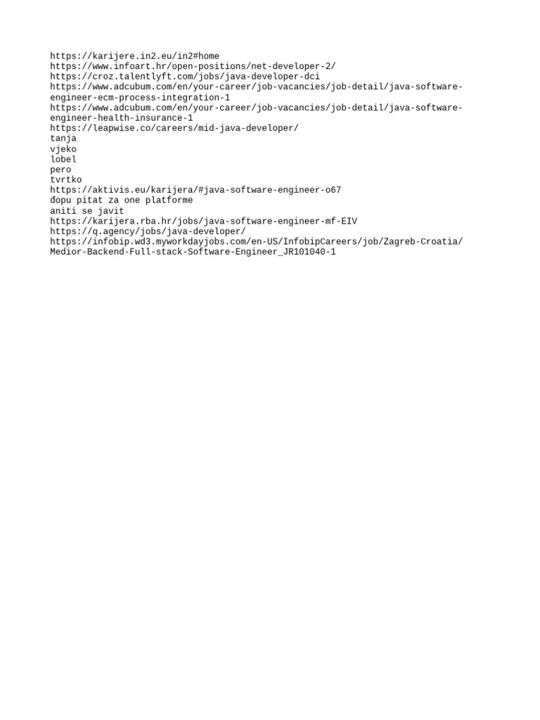 Java Developer Job Opportunities | PDF