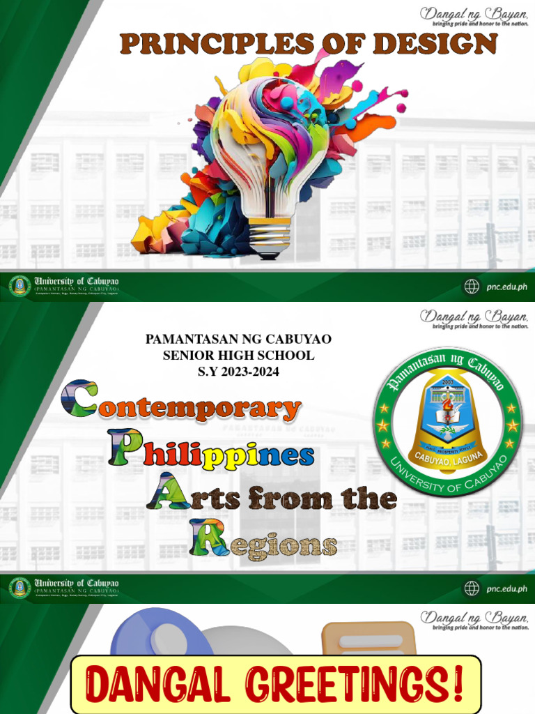 Cpar Lesson 1.1 Principles of Design | PDF | Color | Image Processing