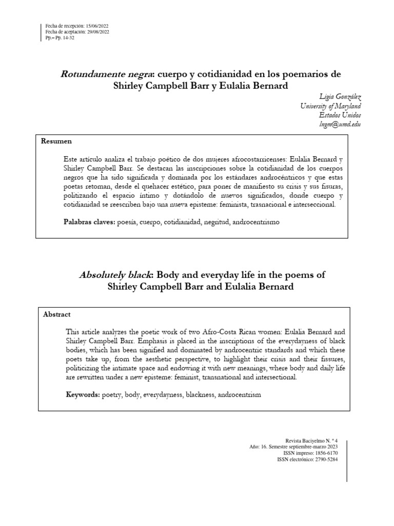 Palabras Indelebles de Poestas Negras | PDF