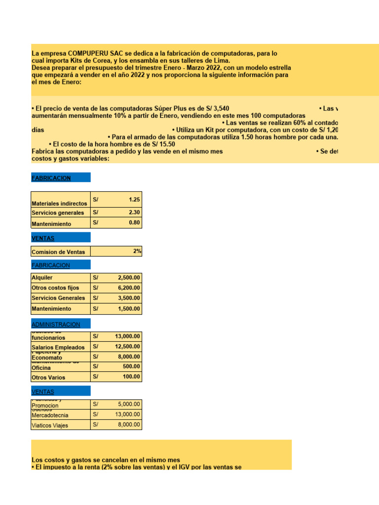 EVIDENCIA 3 Costos y Presupuesto | PDF | Presupuesto | Business