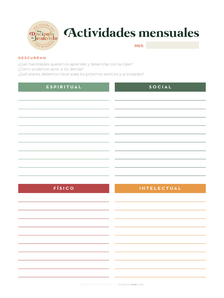 MMJJ 2024 Planificador 2024 Actividades ConexionSUD HVLBSK | PDF