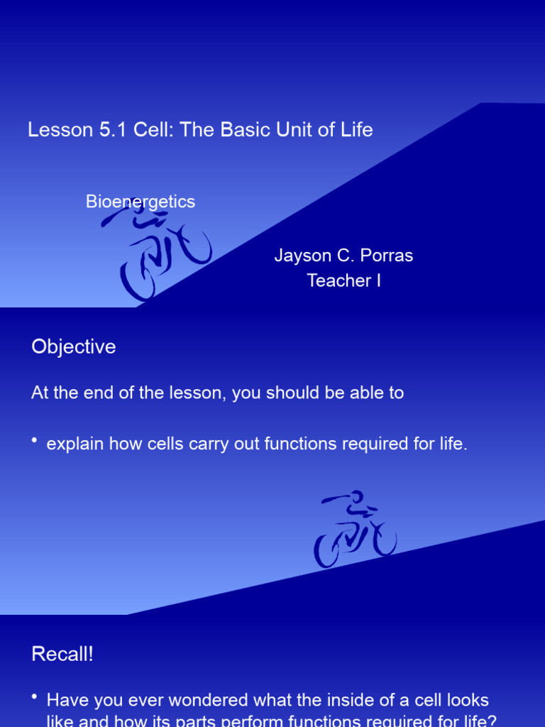 Lesson 5.1 Cell The Basic Unit of Life | PDF | Cell (Biology ...