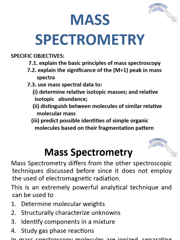 3.1. Mass Spectros | PDF | Mass Spectrometry | Spectroscopy