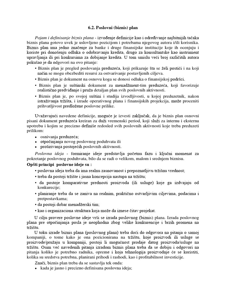 Poslovni Plan | PDF