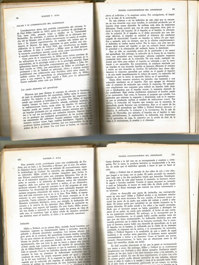 Neal Miller. Conductismo | PDF