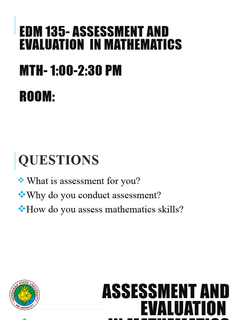 Assessment in Mathematics Education | PDF | Educational Assessment ...