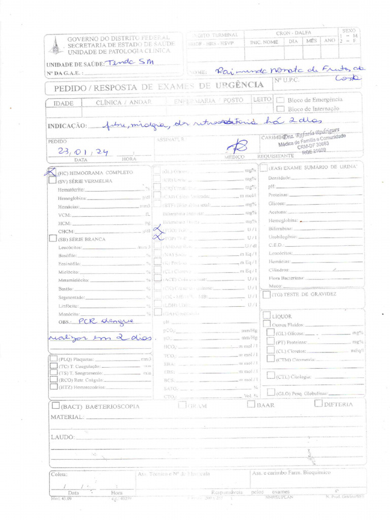 Formulario Medico 20240125 - 09381343 | PDF