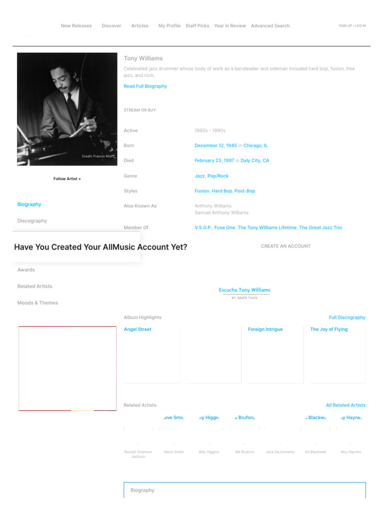 Tony Williams Songs, Albums, Reviews, Bio & More - AllMusic | PDF ...