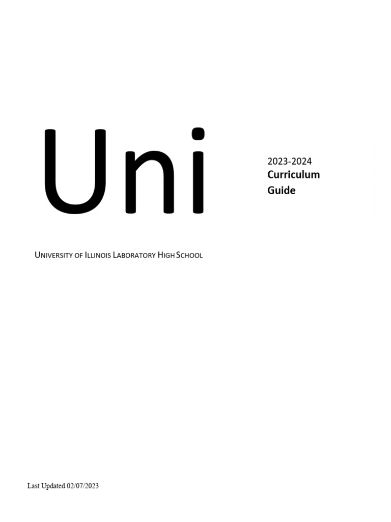Uni High 2023-2024 Curriculum Guide | PDF | Mathematics | Function ...
