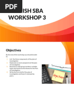 English SBA - The Plan of Investigation | PDF