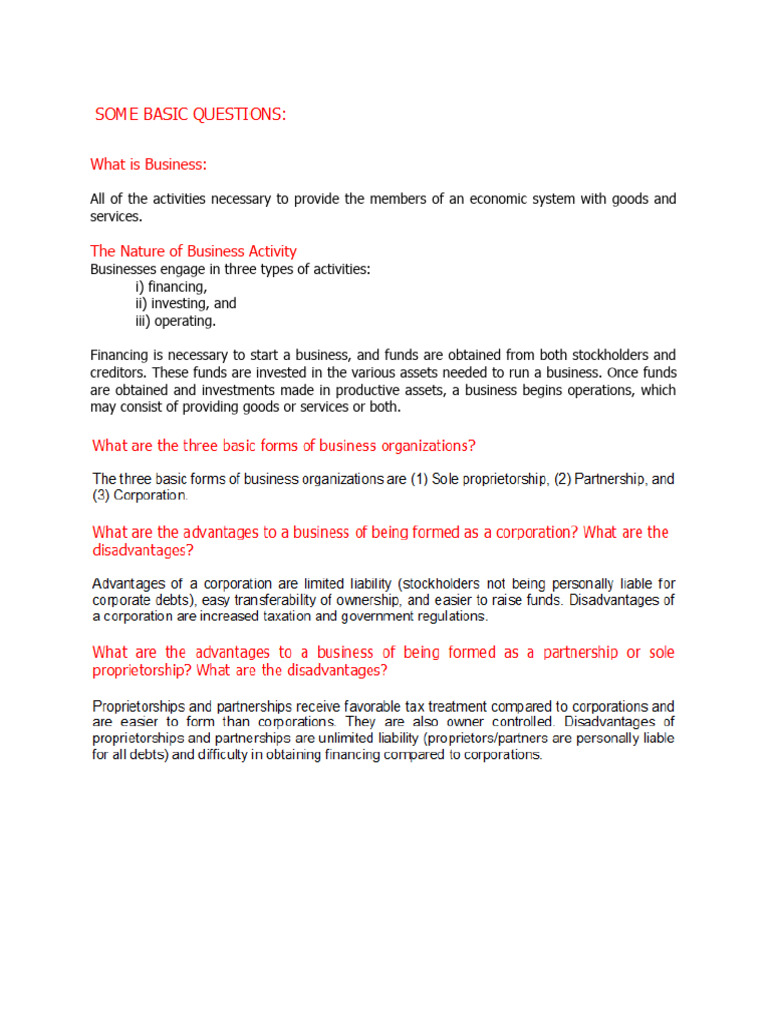 Chapter 1 - Some Basic Questions | PDF