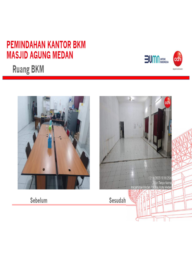 Laporan Pemindahan Kantor BKM Masjid Agung | PDF