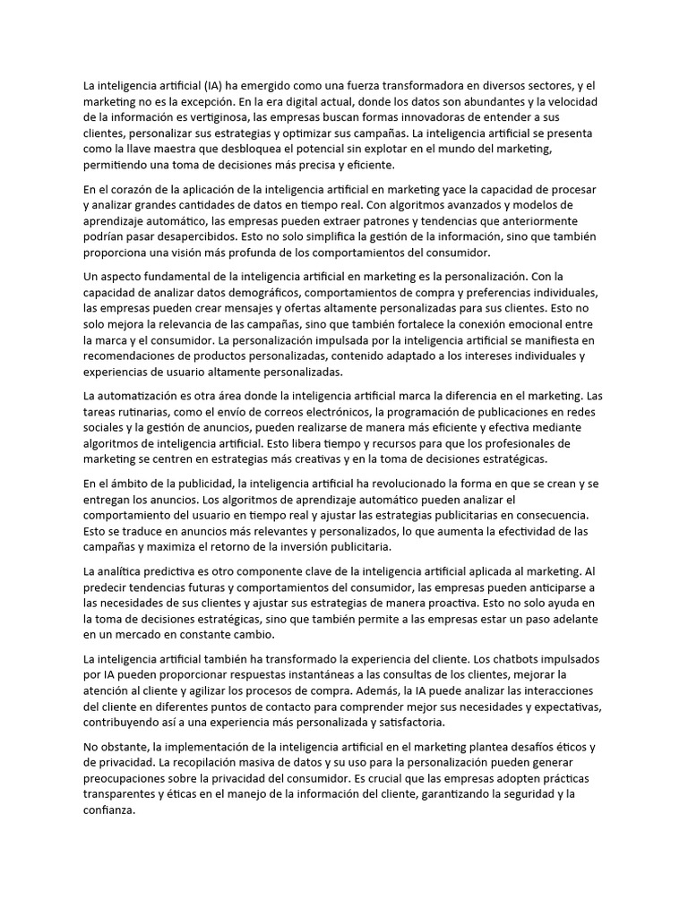 Ensayo Inteligencia | PDF | Inteligencia artificial | Inteligencia (IA) y semántica