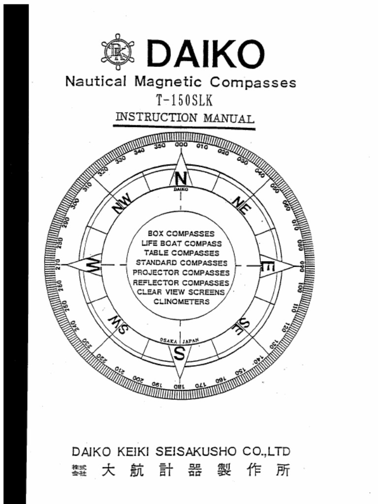 Nautical Magnetic Compasses (Daiko) - Instruction Manual | PDF