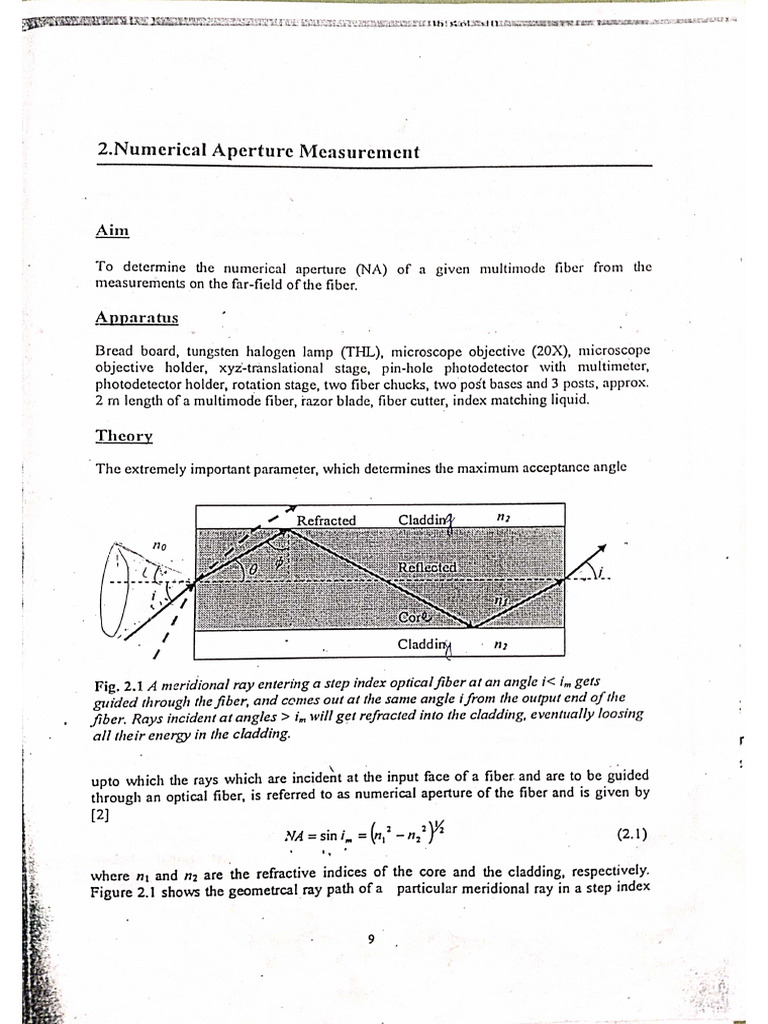 Numerical Aperture | PDF