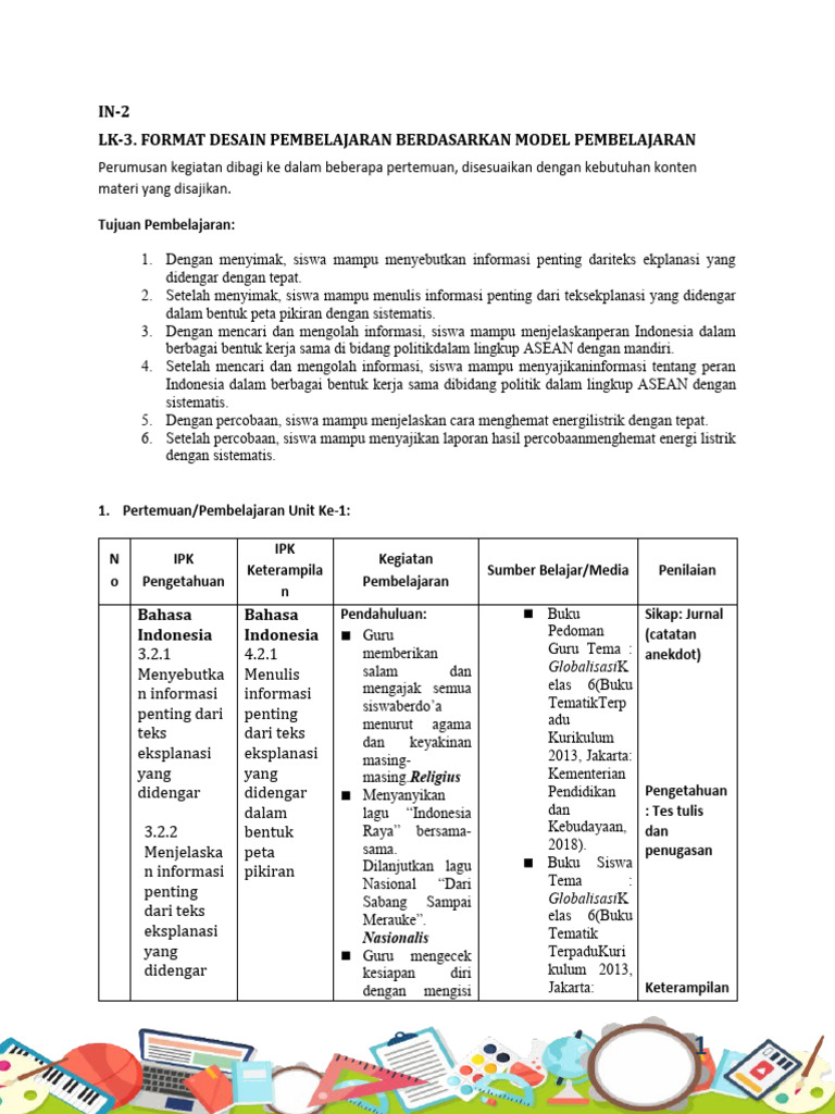Desain Pembelajaran Berbasis Model dan Penilaian HOTS | PDF | Seni ...