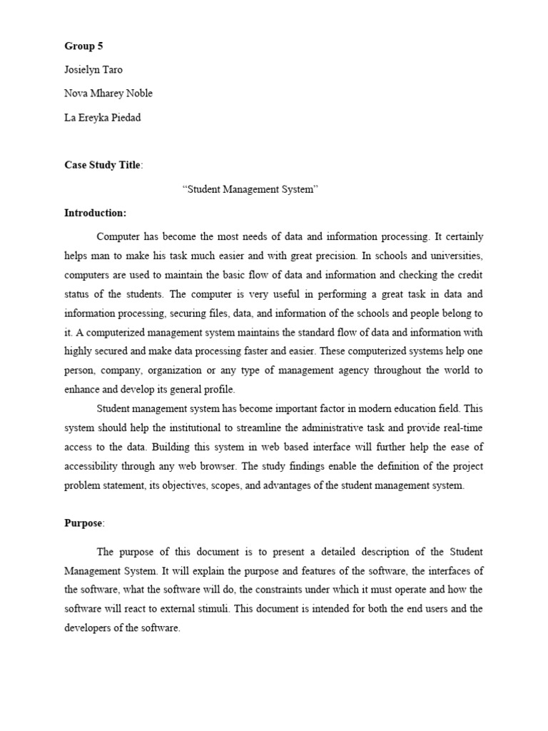 Student Management System | PDF | User (Computing) | Graphical User ...