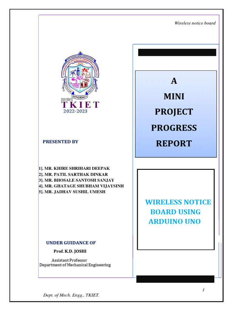 Wireless Notice Board Progress Report 1 | Download Free PDF | Arduino ... Wireless Notice Board Progress Report 1 | Download Free PDF | Arduino ...