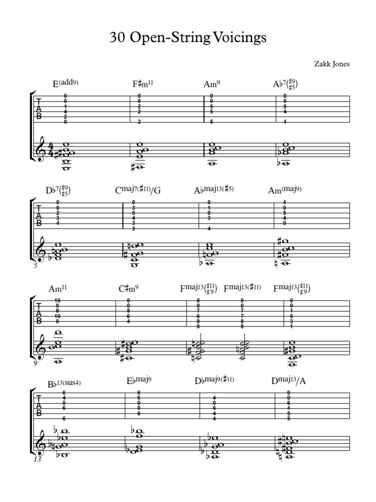 30+Open+String+Voicings | PDF