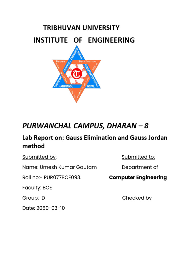 Gauss Elimination and Gauss Jordan Method | PDF | Matrix (Mathematics) | Mathematical Objects