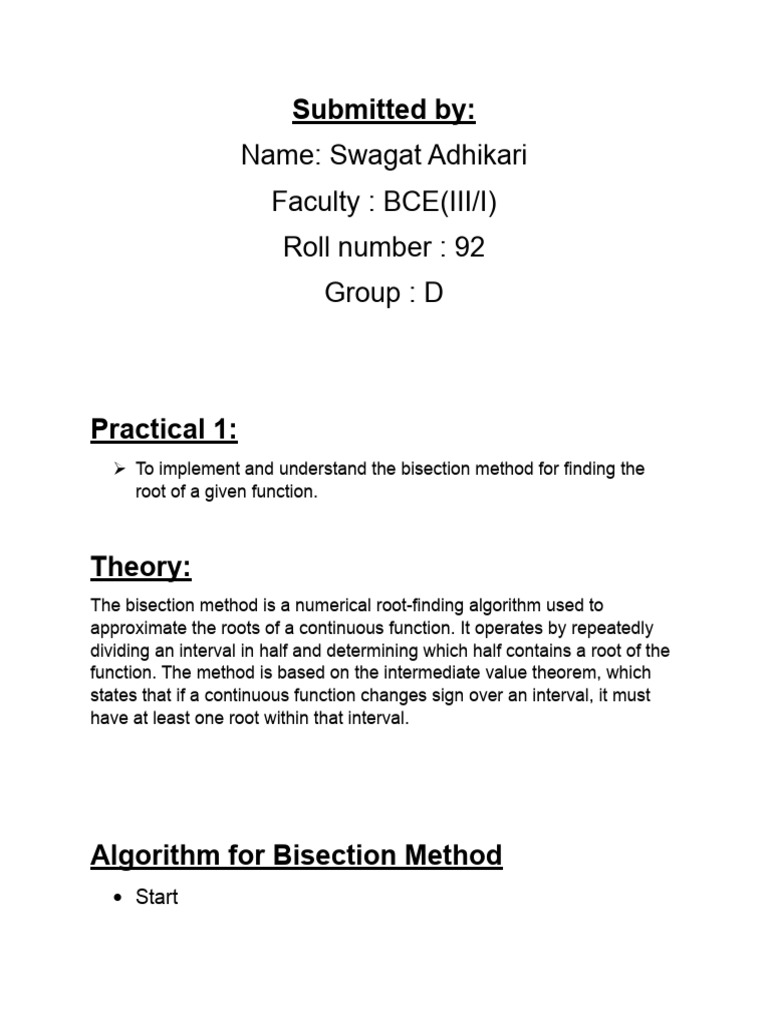 Lab Nm Pdf Elementary Mathematics Numerical Analysis