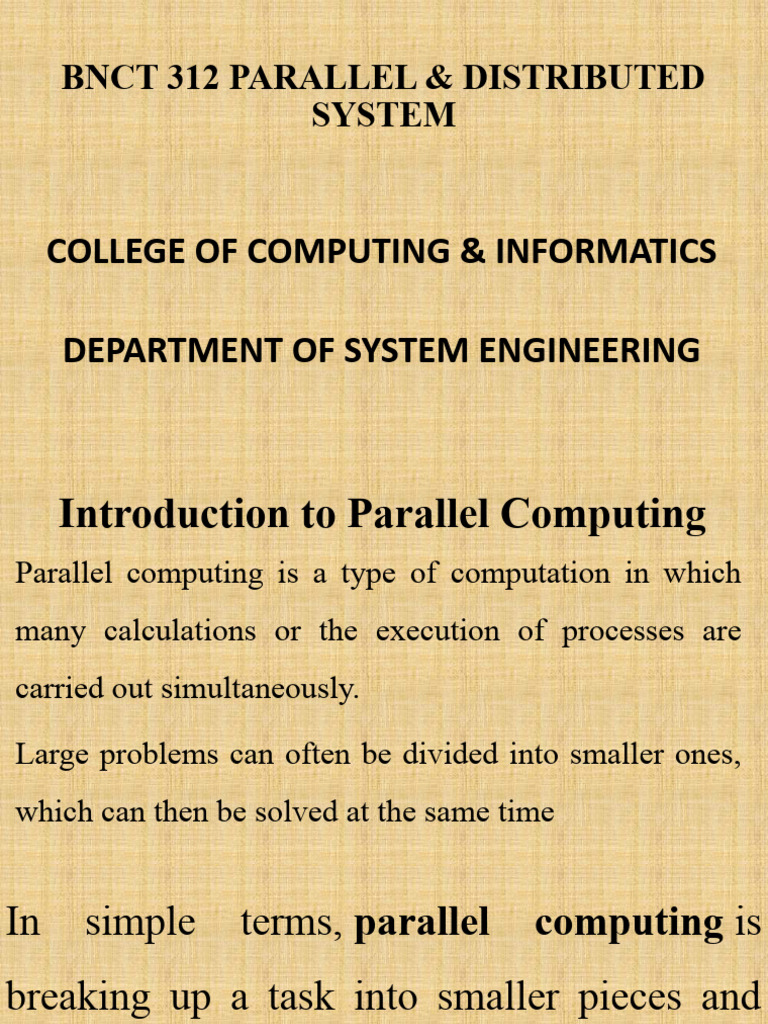 Introduction Pdf Parallel Computing Distributed Computing