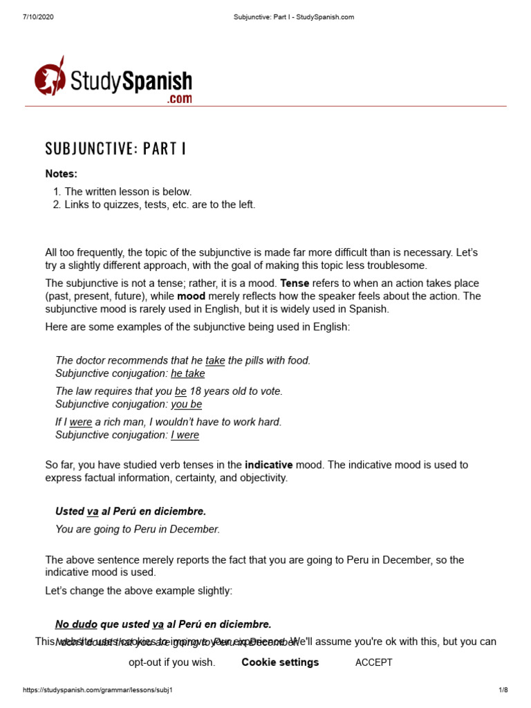 Subjunctive - Part II | PDF | Grammatical Tense | Linguistics