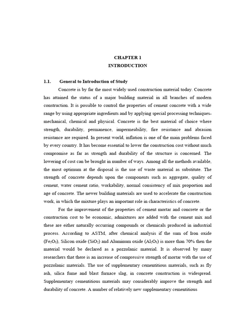 11 CHAPTER 1 My | PDF | Concrete | Cement
