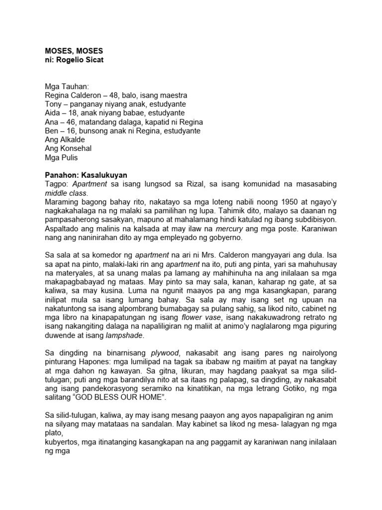 Dula Dulaan Moses Moses | PDF