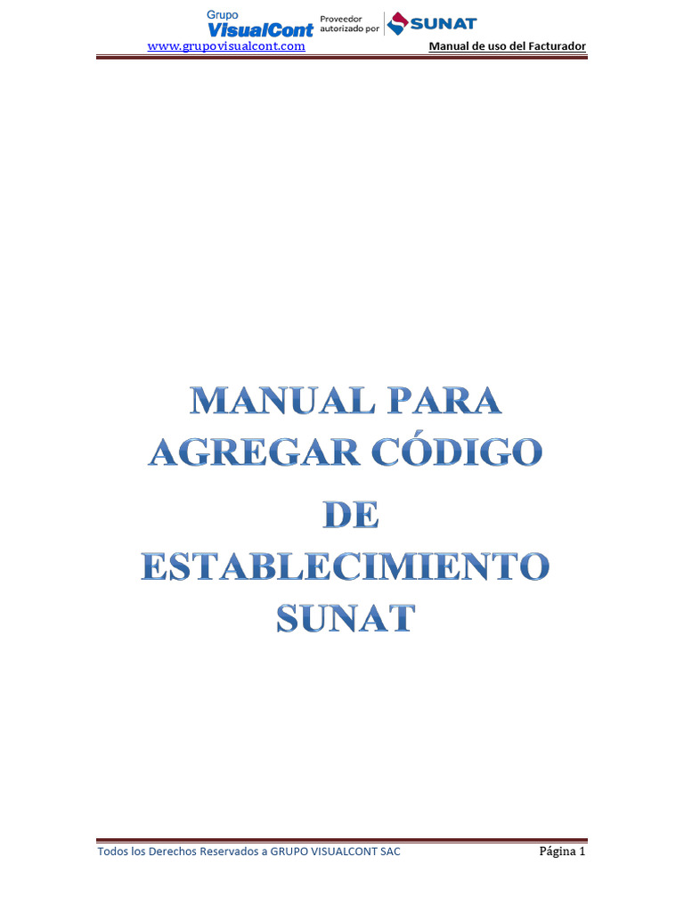 Manual Para Agregar Codigo Sunat Sucursal | PDF | Informática | Software