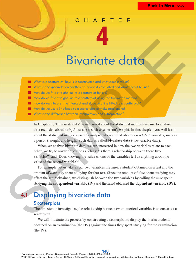 Chapter 4 | PDF | Scatter Plot | Statistics