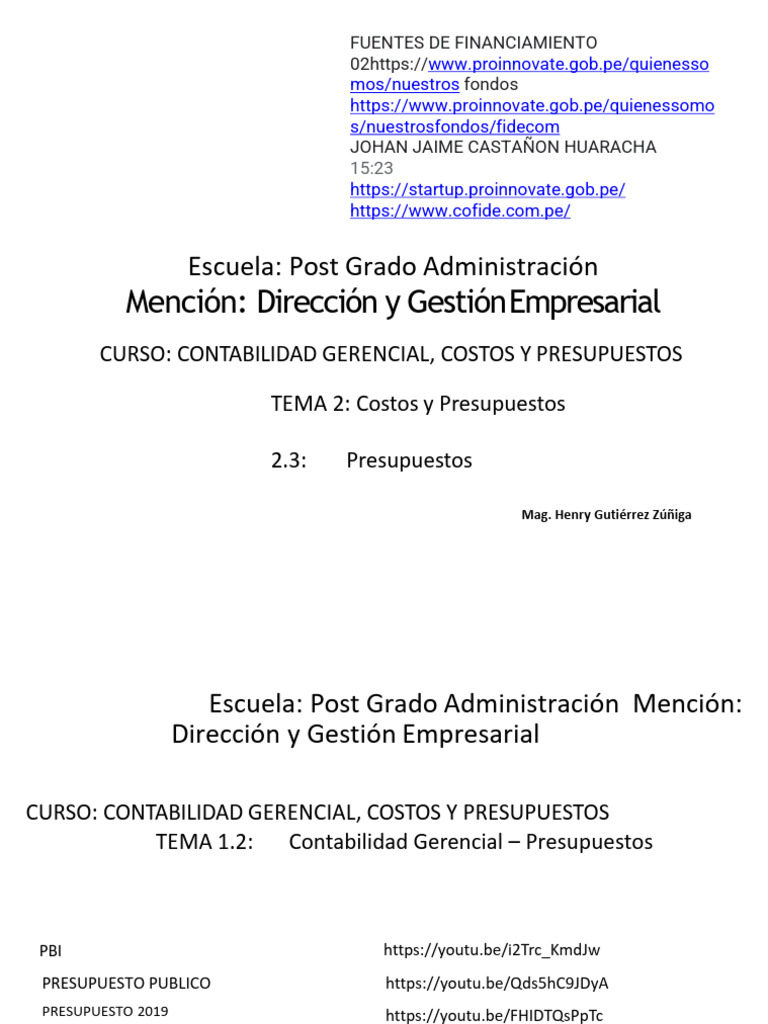 2023 T7 Contab Estrateg de Costos - Presupuestos Tema 7 | PDF | Presupuesto | Planificación