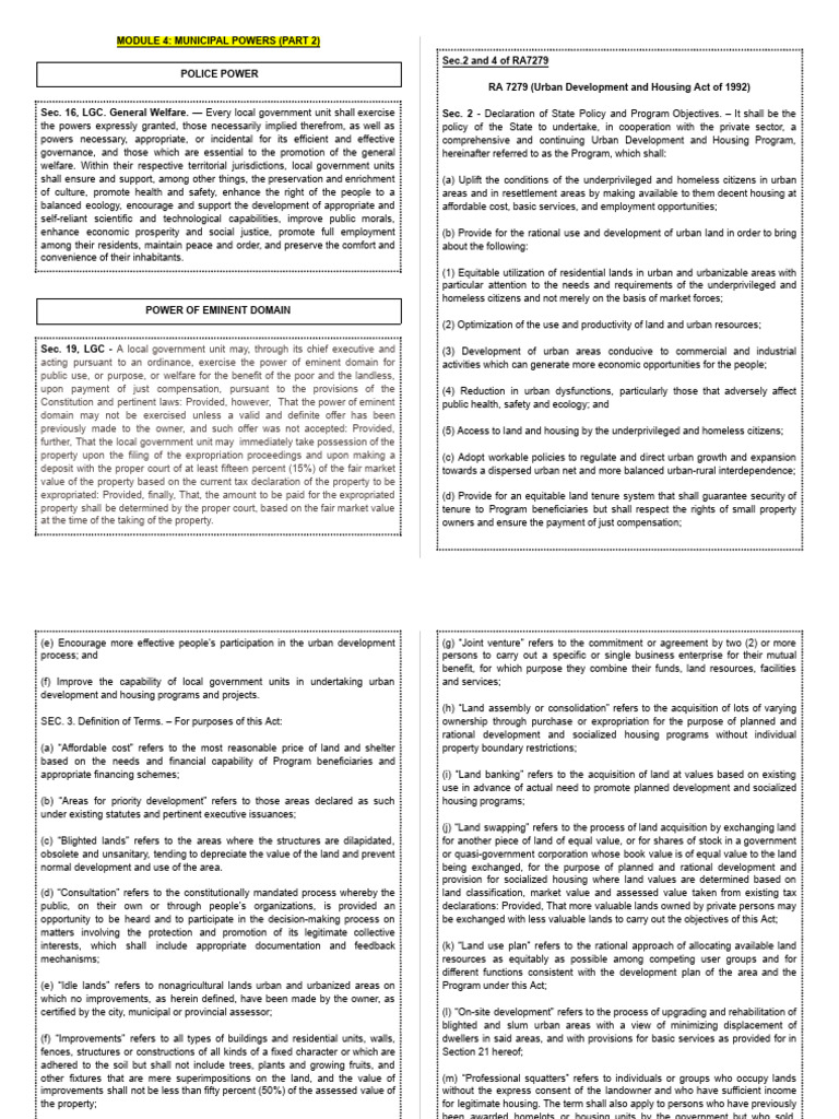 PUBCORP Finals Rev Provisions Module 4 5 | PDF | Taxes | Eminent Domain
