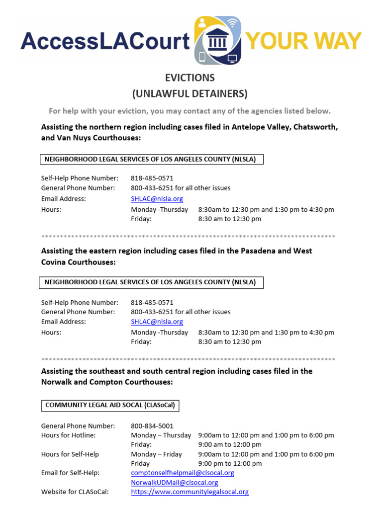 Eviction Assistance Resources in LA | PDF | Environmental Law ...